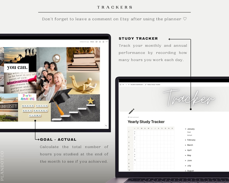 Student Dashboard | College & High School, Notion Academic Planner for ...