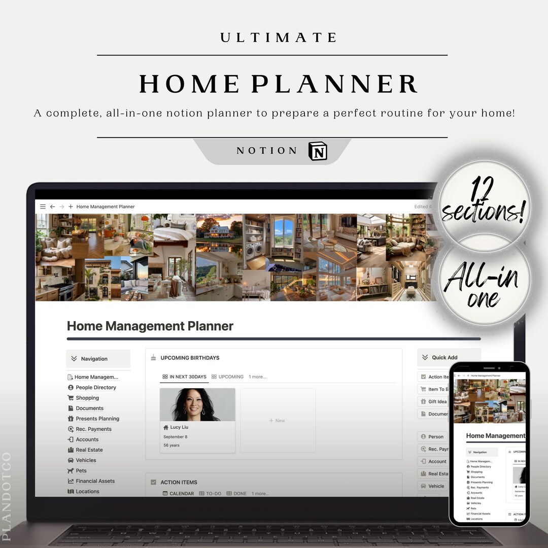 Comprehensive Home Management Planner All-in-one Household Organizer ...