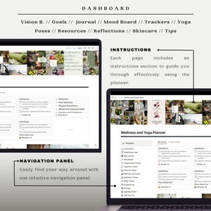 Wellness Dashboard | Yoga, Mindfulness, Self-care, Meditation, Skincare ...