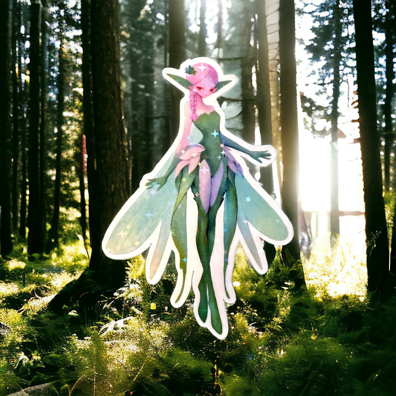 Enchanted Fairy Vinyl Decal: Waterproof Fantasy Sticker for Laptops ...
