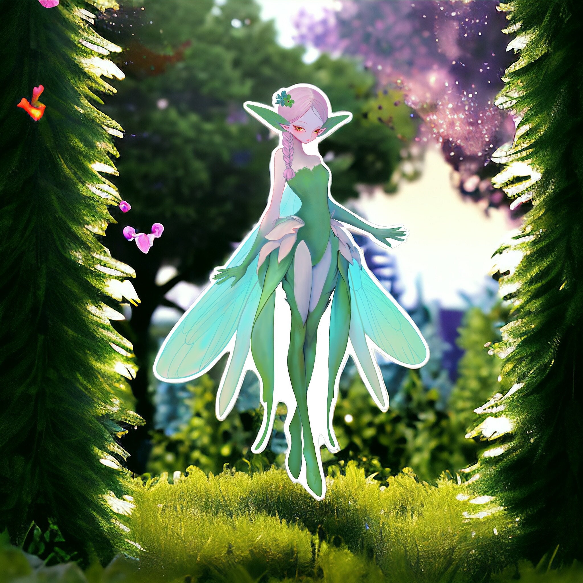 Enchanted Fairy Vinyl Decal: Waterproof Fantasy Sticker for Laptops ...