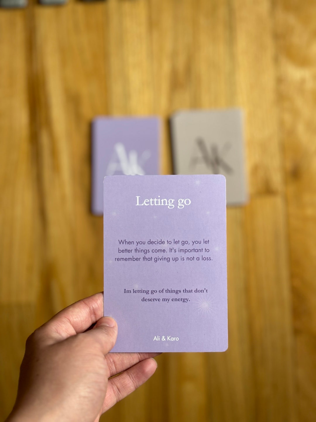 Positive Affirmation Cards in English Cute Lavender Affirmation Cards ...