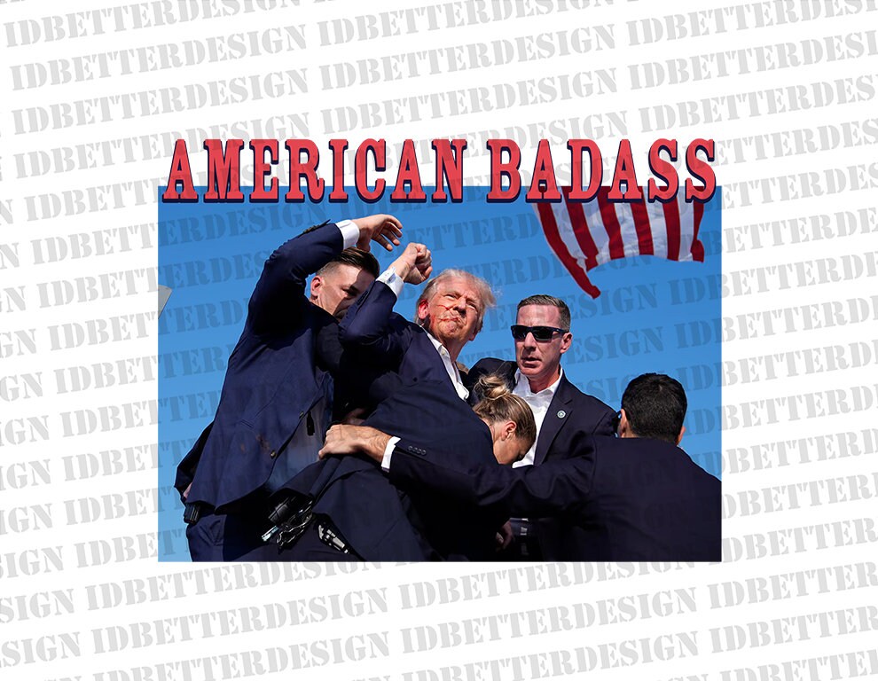 ORIGINAL ARTIST AMERICAN Badass, Instant Download Make America Great ...