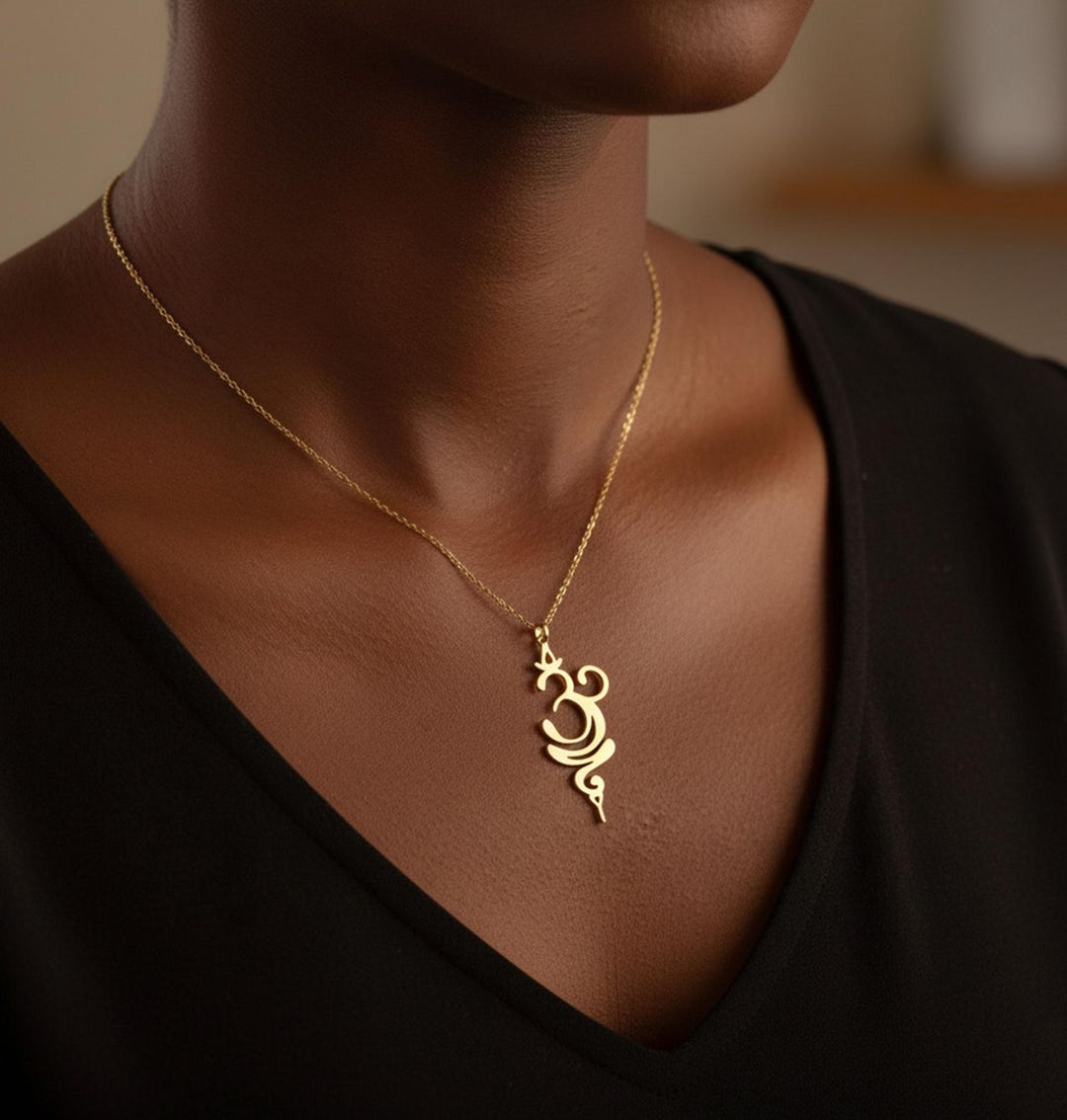 Breathe Symbol Necklace, Mindfulness Jewelry, Yoga Meditation Gift ...