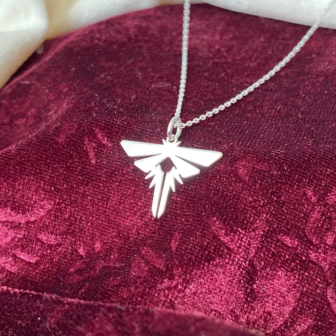 14K Gold Firefly Necklace - 14K White Gold Last of Us Pendant, Gamer Cosplay Jewelry, Firefly ...