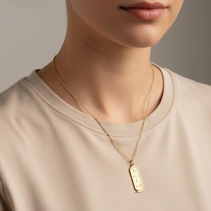 Egyptian Cartouche Name Necklace: Gold Personalized Hieroglyphics Name ...