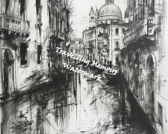 Digital Poster of Louvre Museum in France Using Charcoal Hatching ...