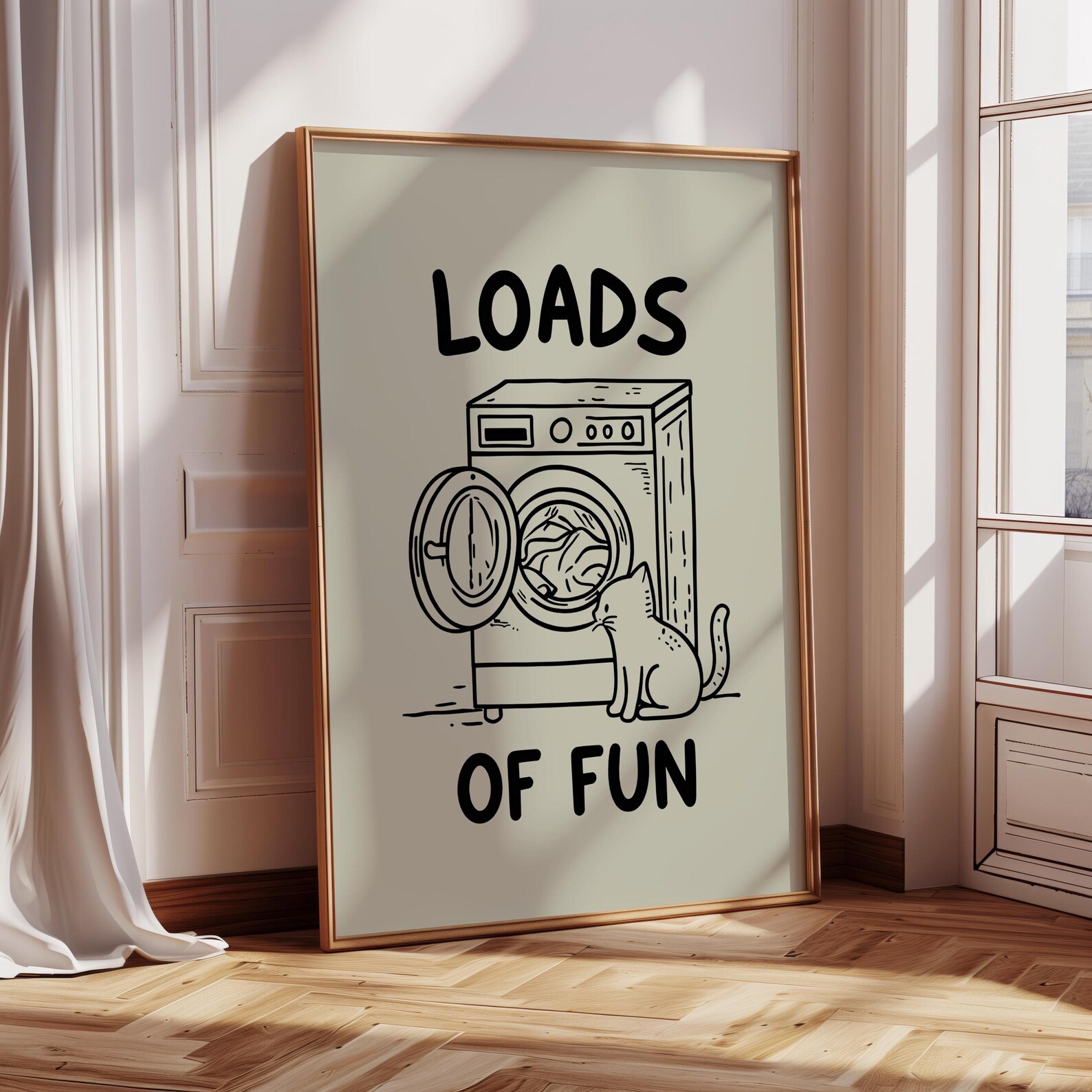 Loads of Fun Poster - Funny Laundry Print - Laundry Room Decor - Cute ...