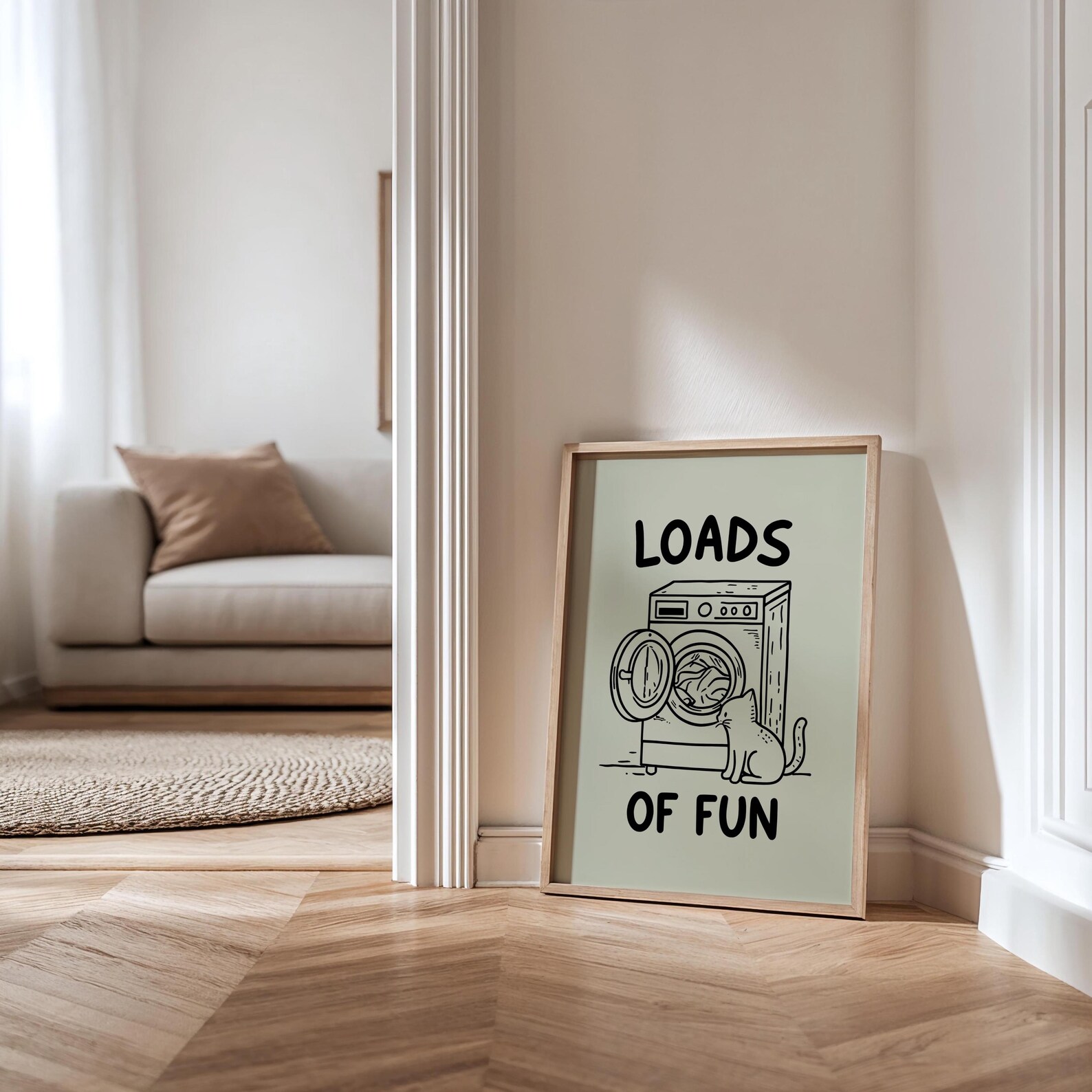 Loads of Fun Poster - Funny Laundry Print - Laundry Room Decor - Cute ...
