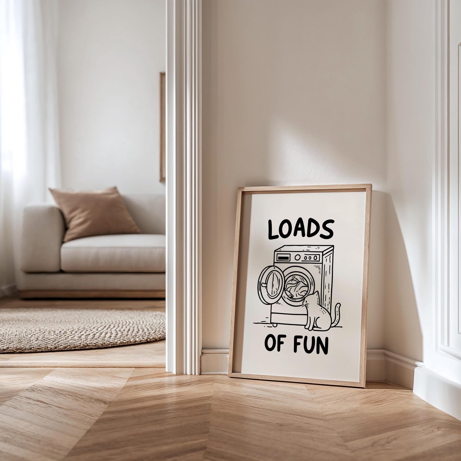 Loads of Fun Poster - Funny Laundry Print - Laundry Room Decor - Cute ...