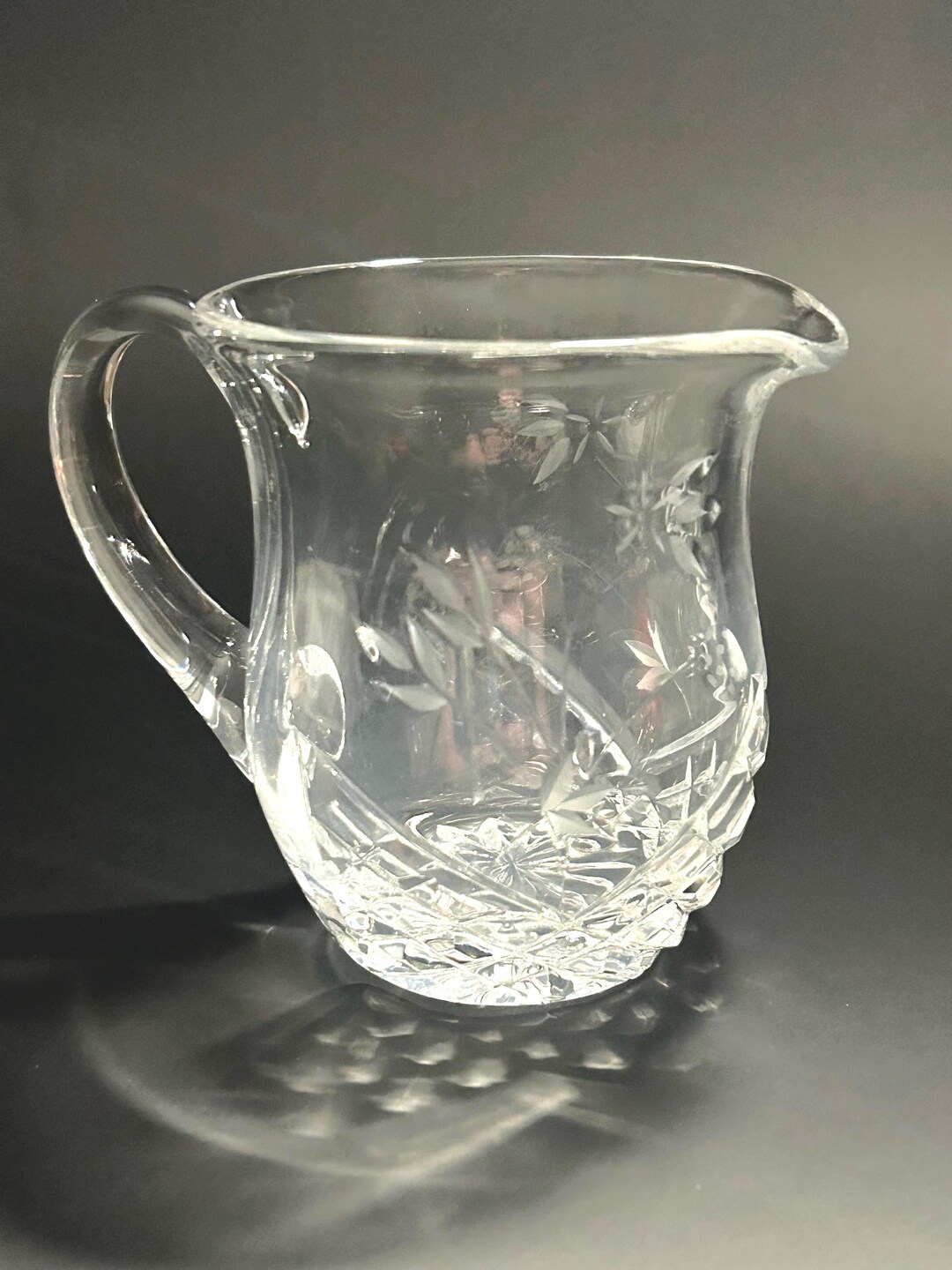 Vintage Wedgwood Cut Crystal Creamer: Sovereign Flower Leaf Design - Etsy