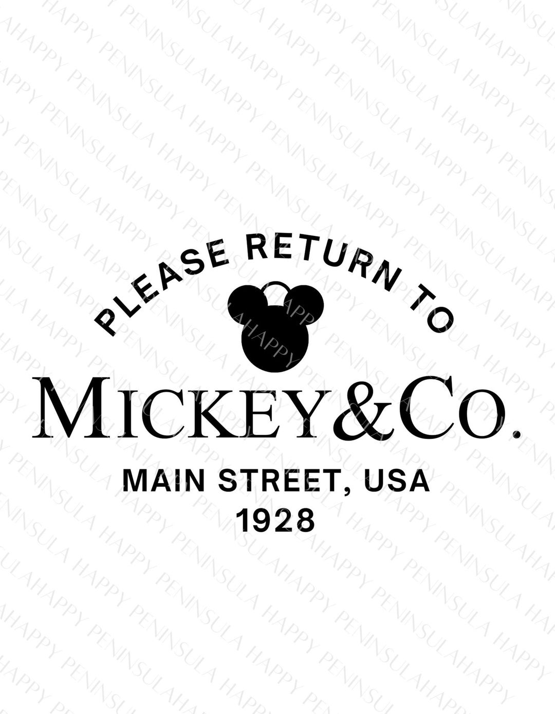 Please Return to Mickey & Co Main Street - Digital Download - Etsy