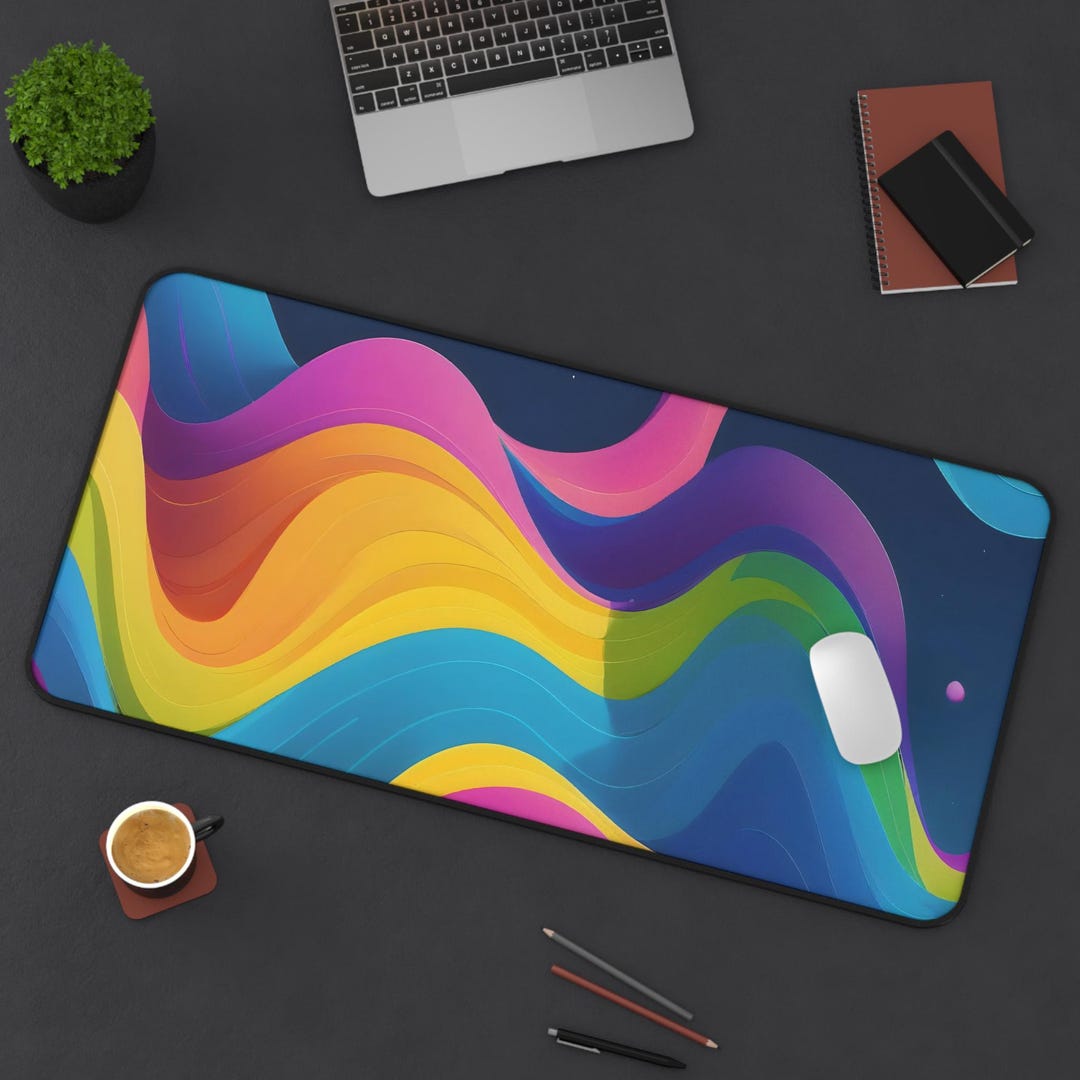 Colorful Desk Mat, Abstract Desk Pad, Mouse Pad XXL, Desk Decoration ...