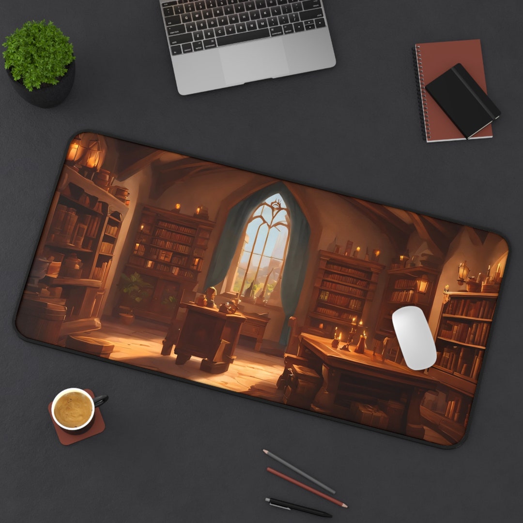 Library Desk Mat, Bookcase Desk Mat, Mouse Pad XXL, Desk Decoration ...
