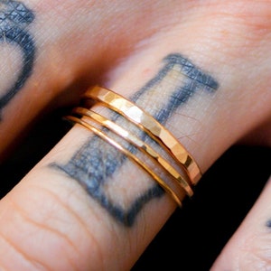 Men's Basic Stacking Set in 14K Gold Fill, 14K Rose Gold Fill, or ...