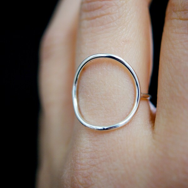 Silver Circle Ring - Etsy