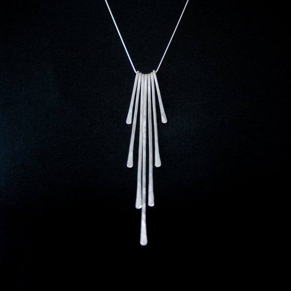 Long Silver Necklace - Etsy