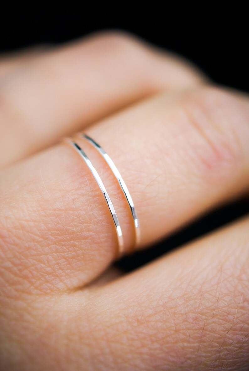 Ultra Thin Sterling Silver Stacking Ring One Single Ring - Etsy