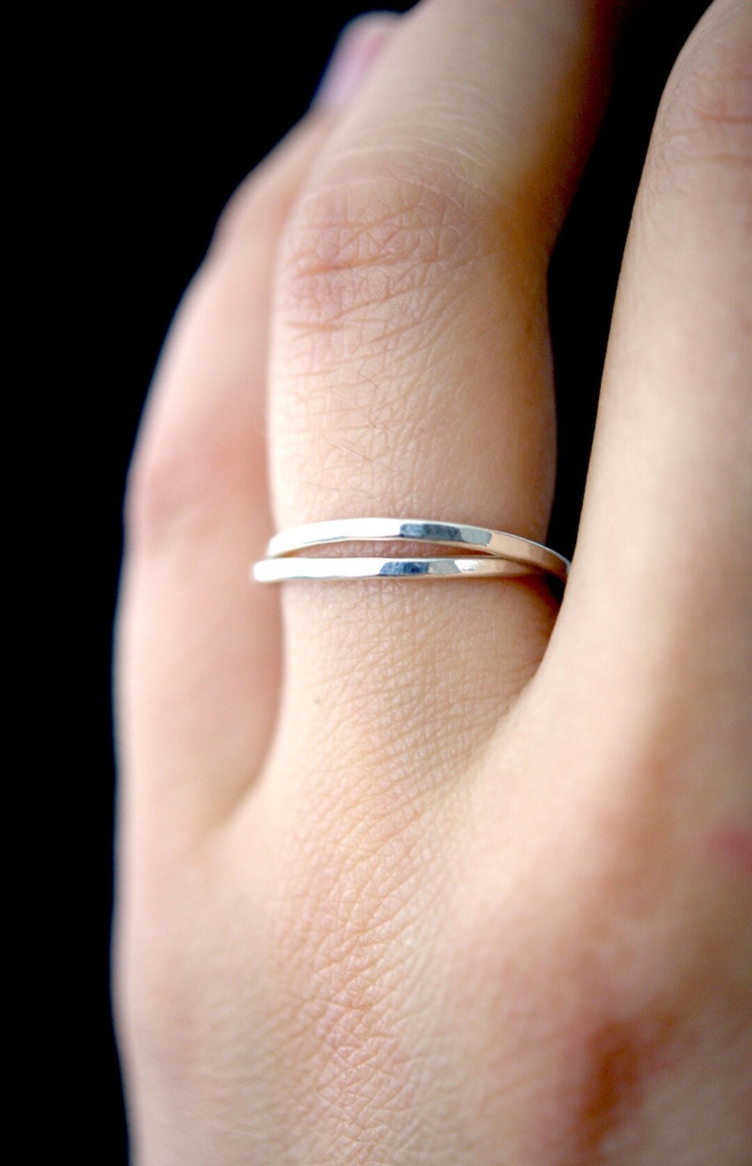 Silver Interlocking Rings Set of 2 Silver Interlocking Rings - Etsy