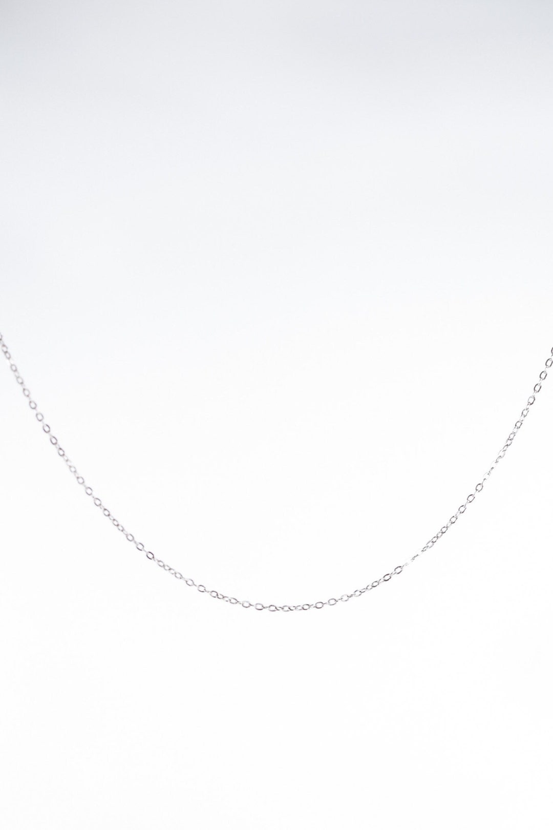 Thin 1mm Cable Chain Necklace in Sterling Silver, Layering, Minimalist ...