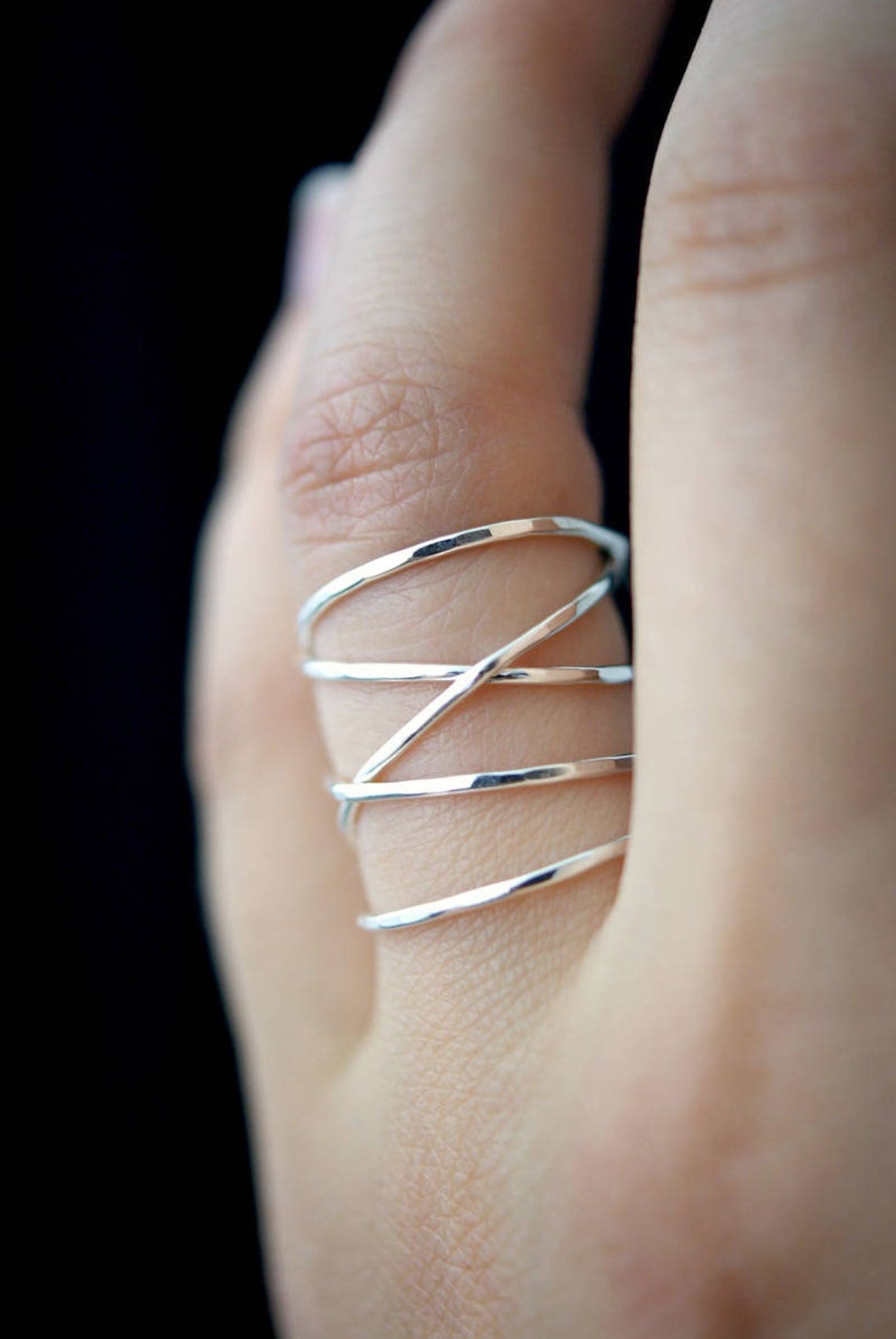 Extra Large Sterling Silver Wraparound Ring Sterling Silver - Etsy Canada