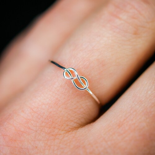 Infinity Knot Ring Recycled Sterling Silver Promise Ring | Etsy
