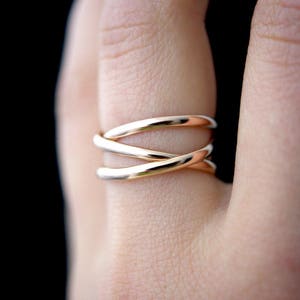 Infinity Spiral Ring, Solid 14k Rose Gold, Infinite, Endless ...