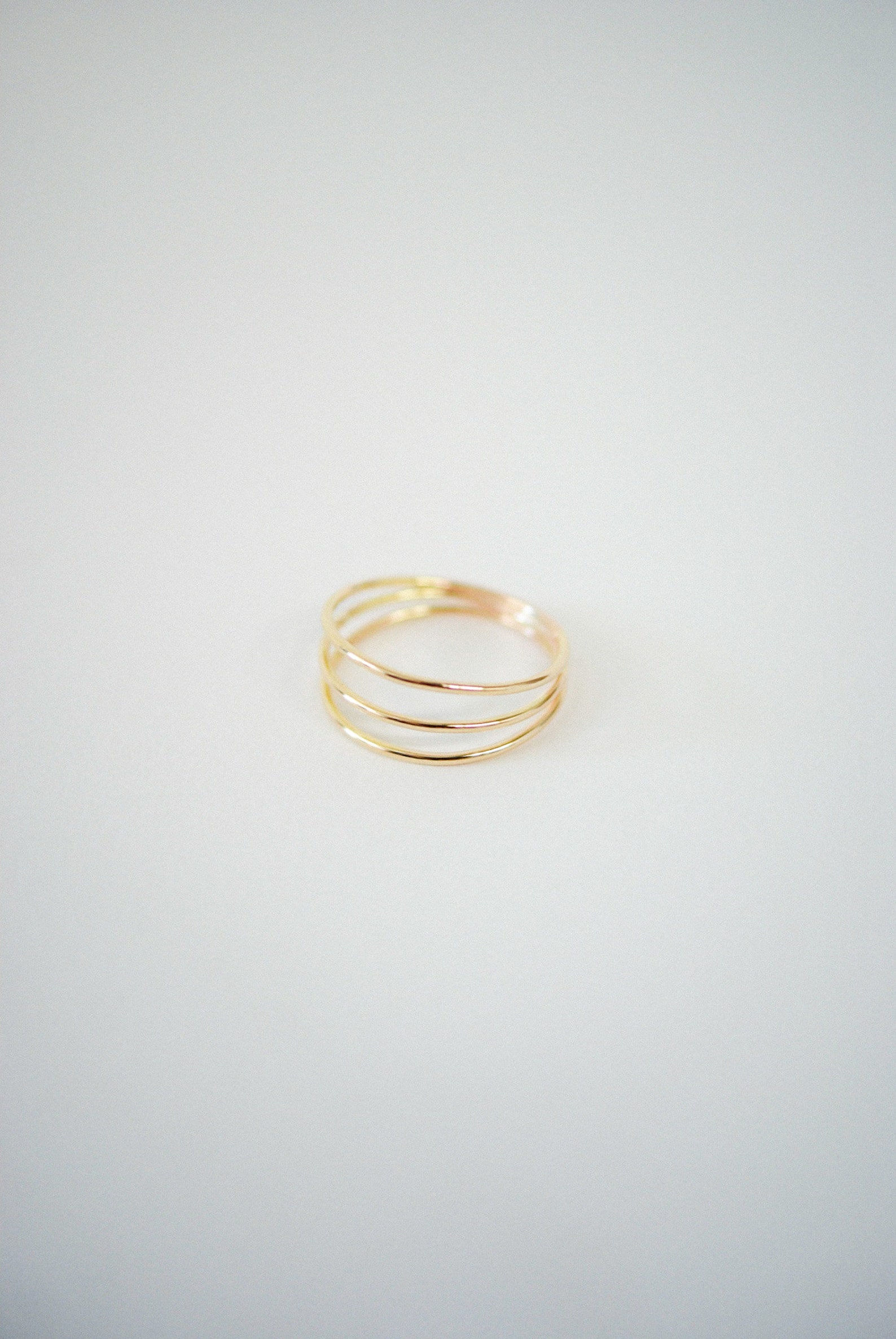 Connected Set of 3 Rings in Gold Fill 14k Gold Fill Ring Set - Etsy