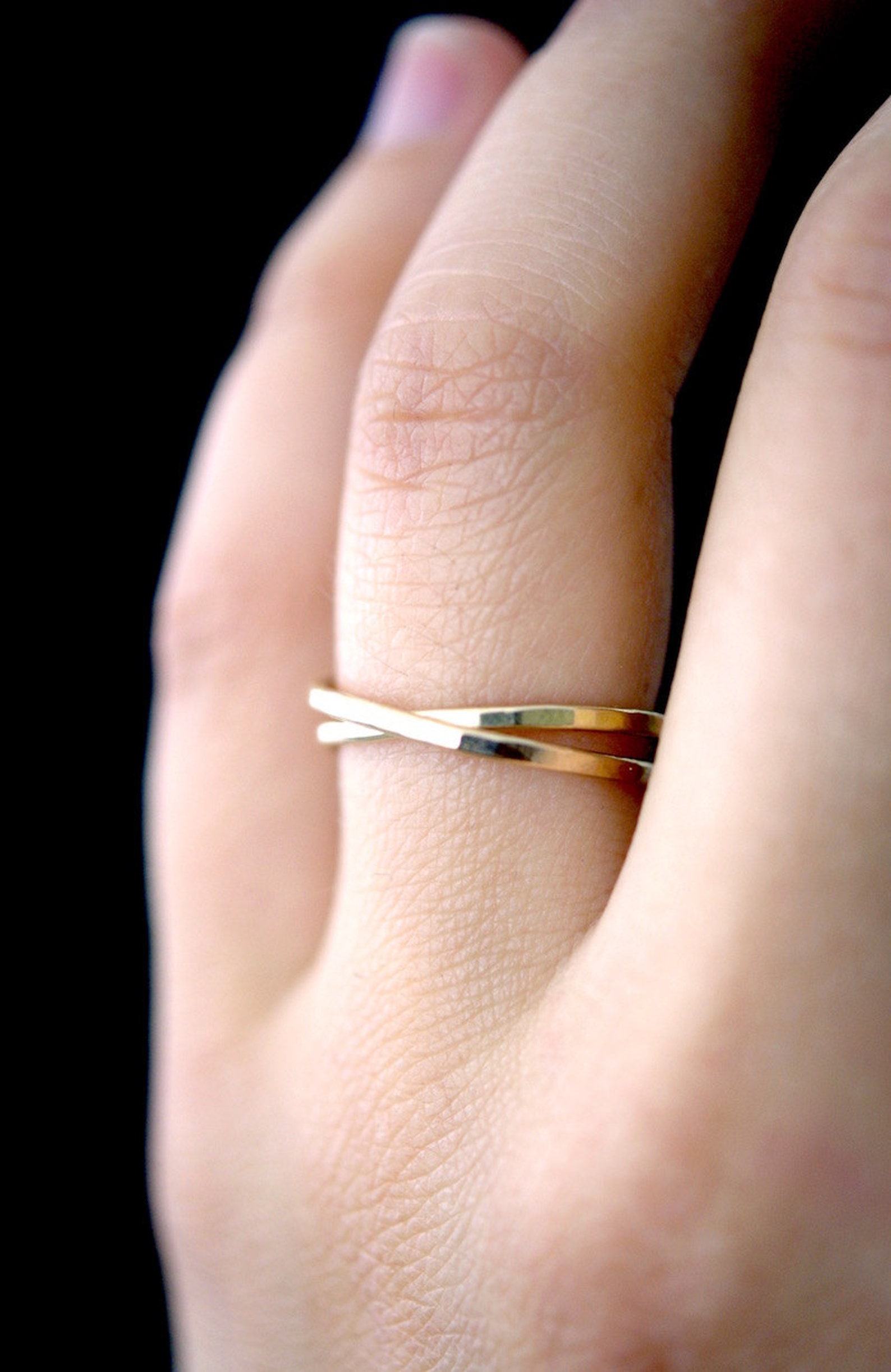 Gold Interlocking rings Set of 2 Gold interlocking rings | Etsy