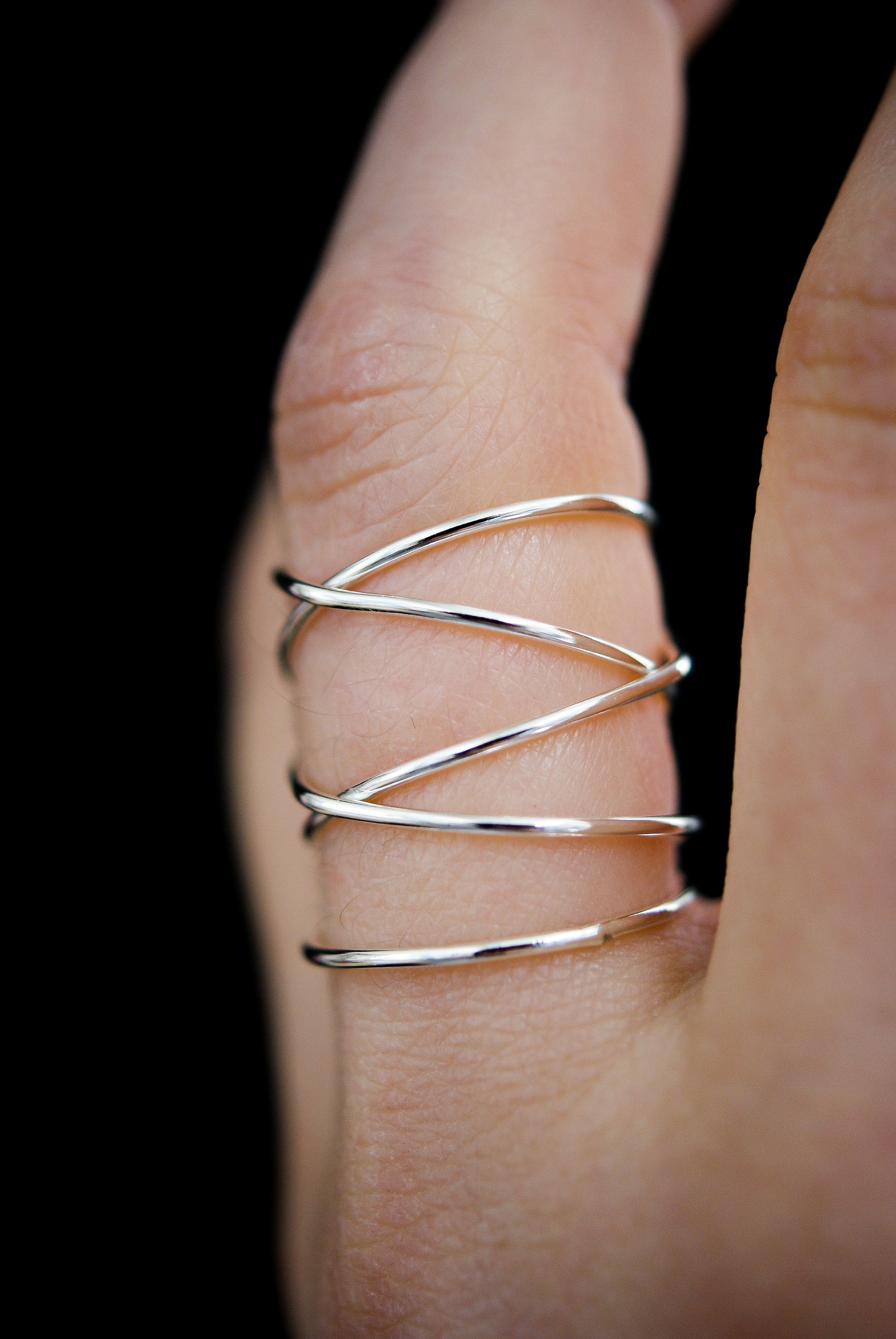 Extra Large Sterling Silver Wraparound Ring Sterling Silver - Etsy Canada