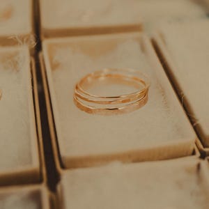 SOLID Extra Thick Stacking Ring | 14k Gold | Smooth, Hammered | Simple ...