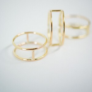 Small Cage Ring | Sterling Silver | Smooth or Hammered | Negative Space ...