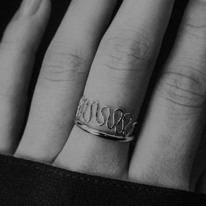 Diadem Ring in 14K Gold Fill, Rose Gold or Silver, Wave Ring, Wiggle Band, Wavy, Stacking Ring ...