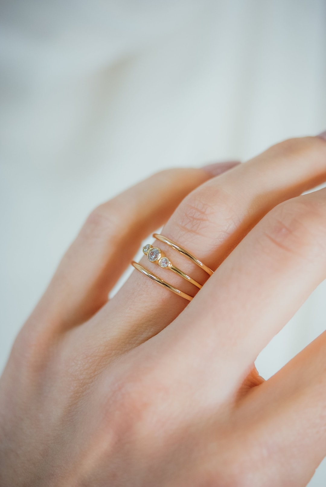 SOLID Thick Stacking Ring | 14K Gold or Rose | Smooth, Hammered | 1.5mm Durable Substantial ...