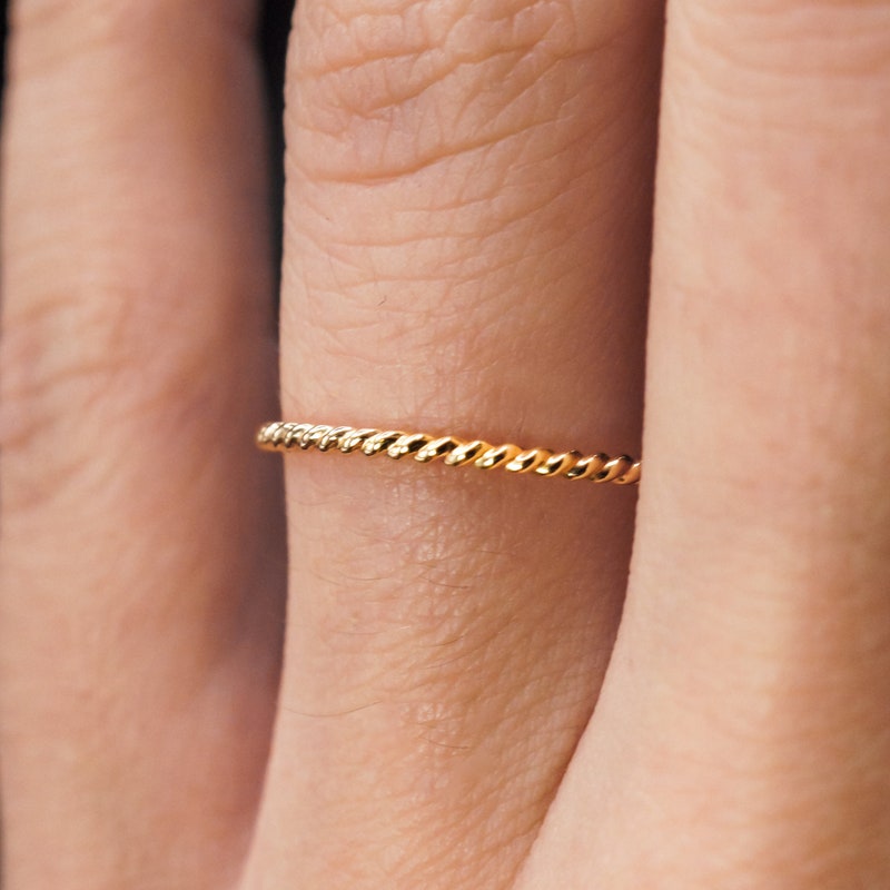 Gold Twisted Ring - Etsy