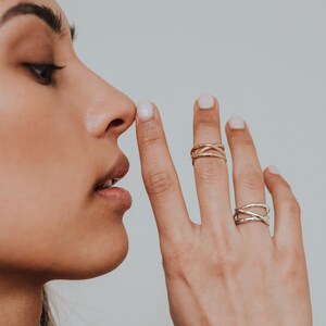 Infinity Spiral Ring, Sterling Silver, Wrap Ring, Wrapped Criss Cross ...