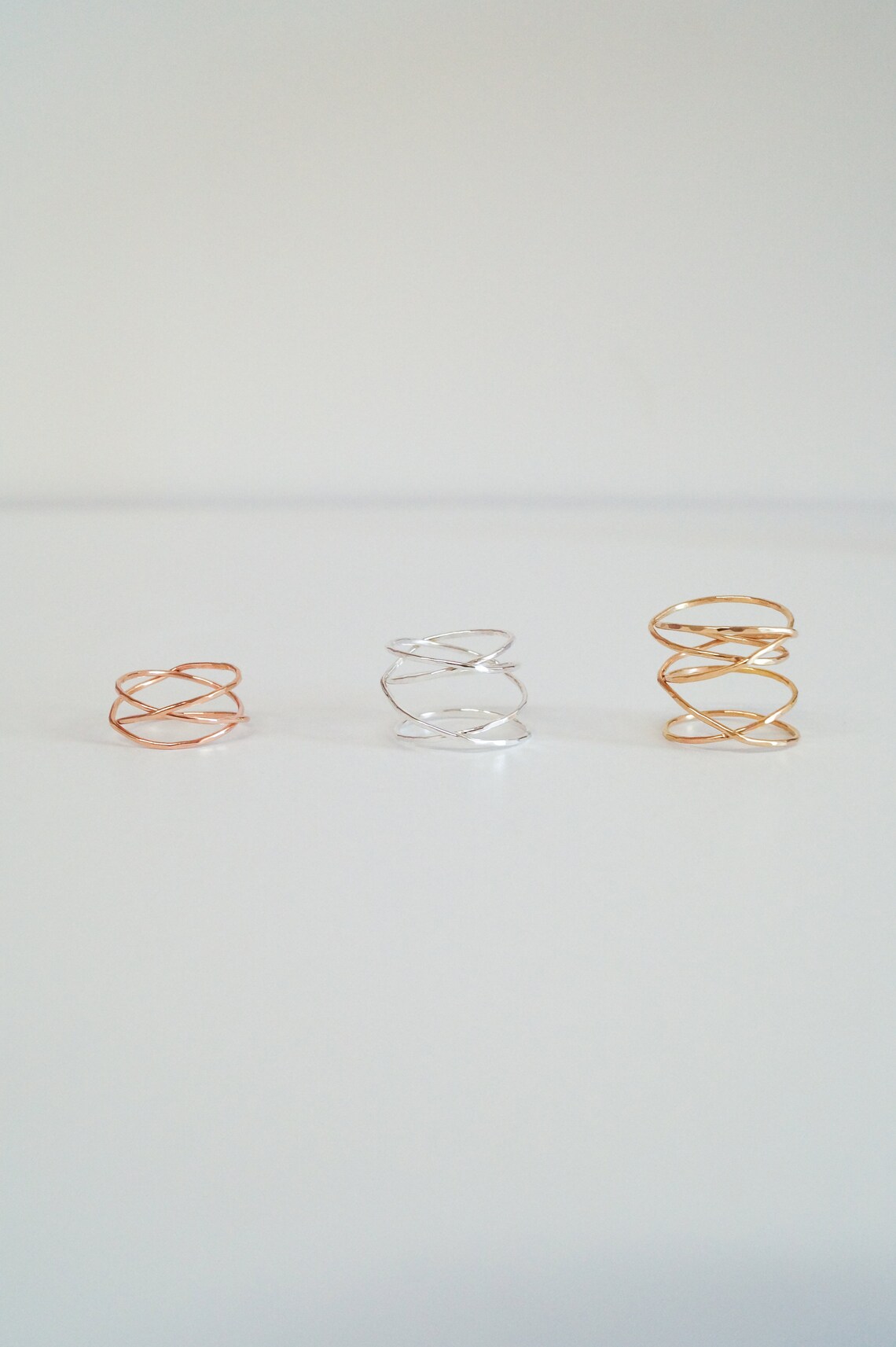 SOLID Gold Extra Large Wrap Ring 14k Gold Wraparound Ring - Etsy