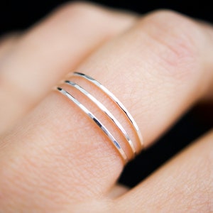 Ultra Thin Sterling Silver Stacking Ring One Single Ring - Etsy