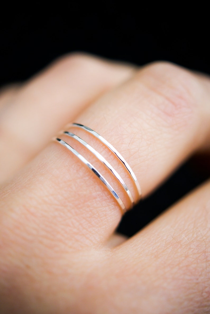 Ultra Thin Sterling Silver Stacking Ring One Single Ring - Etsy