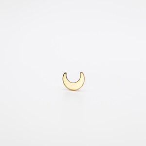 Moon Stud Earrings in 14K Gold Fill, Rose or Sterling Silver, Minimal ...