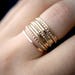 Lined Set of 9 | 14K Gold-fill | Medium Thick | Maximalist Ring Stack ...