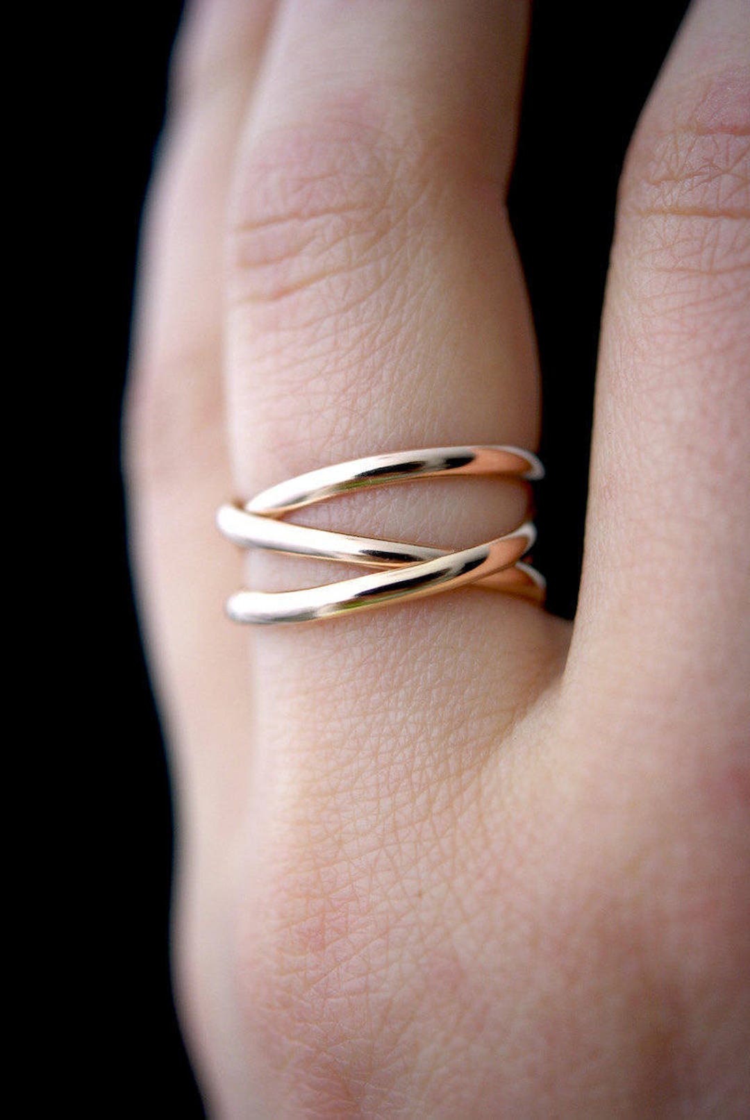 Infinity Spiral Ring, Solid 14k Rose Gold, Infinite, Endless ...