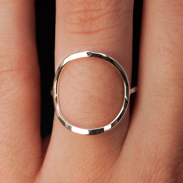 Silver Circle Ring - Etsy