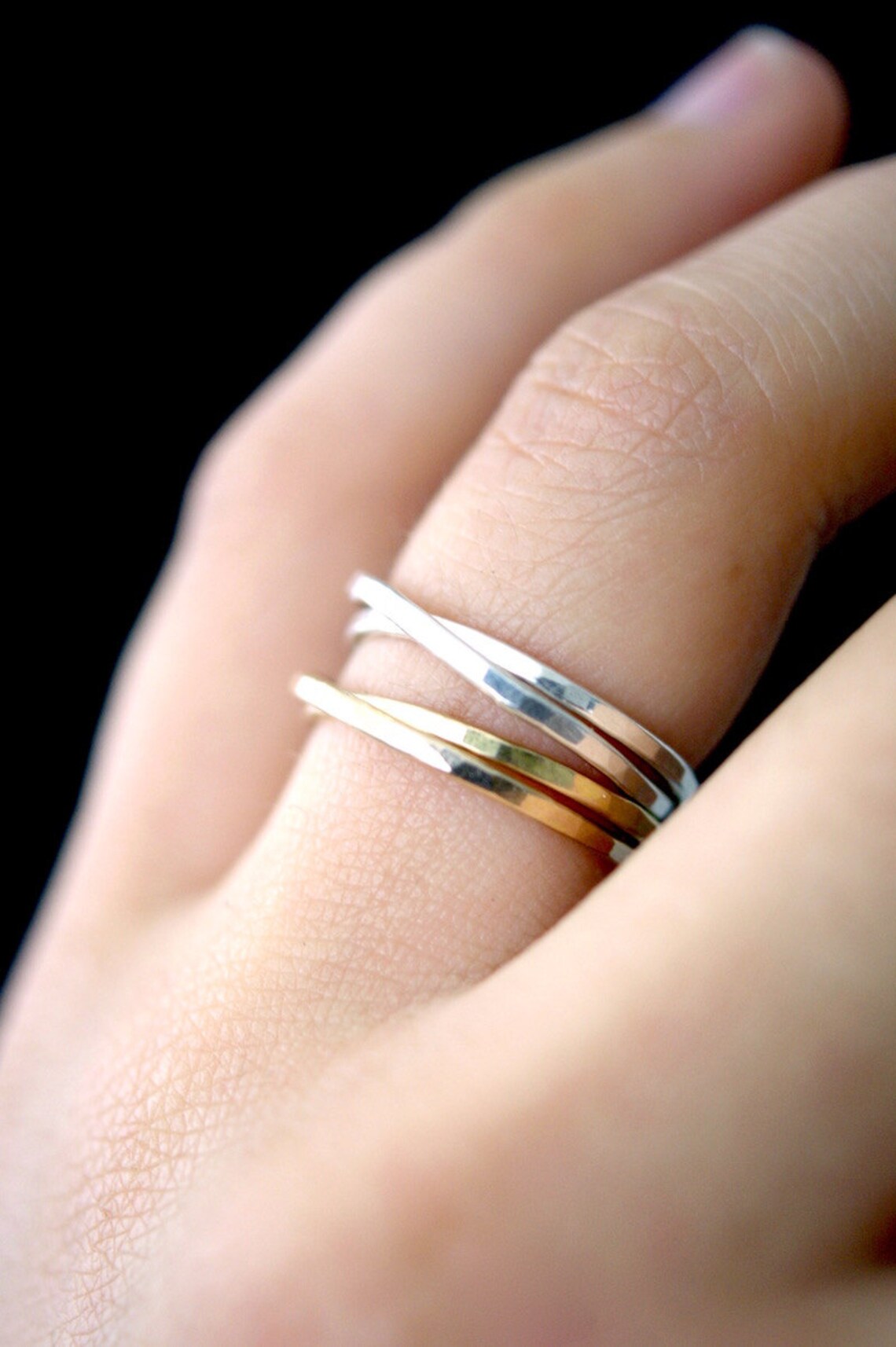 Silver Interlocking Rings Set of 2 Silver Interlocking Rings - Etsy