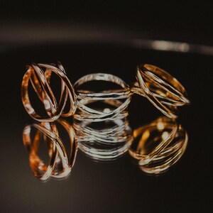 Infinity Spiral Ring, Sterling Silver, Wrap Ring, Wrapped Criss Cross ...