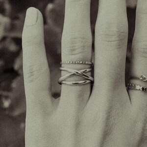 Infinity Spiral Ring, Sterling Silver, Wrap Ring, Wrapped Criss Cross ...
