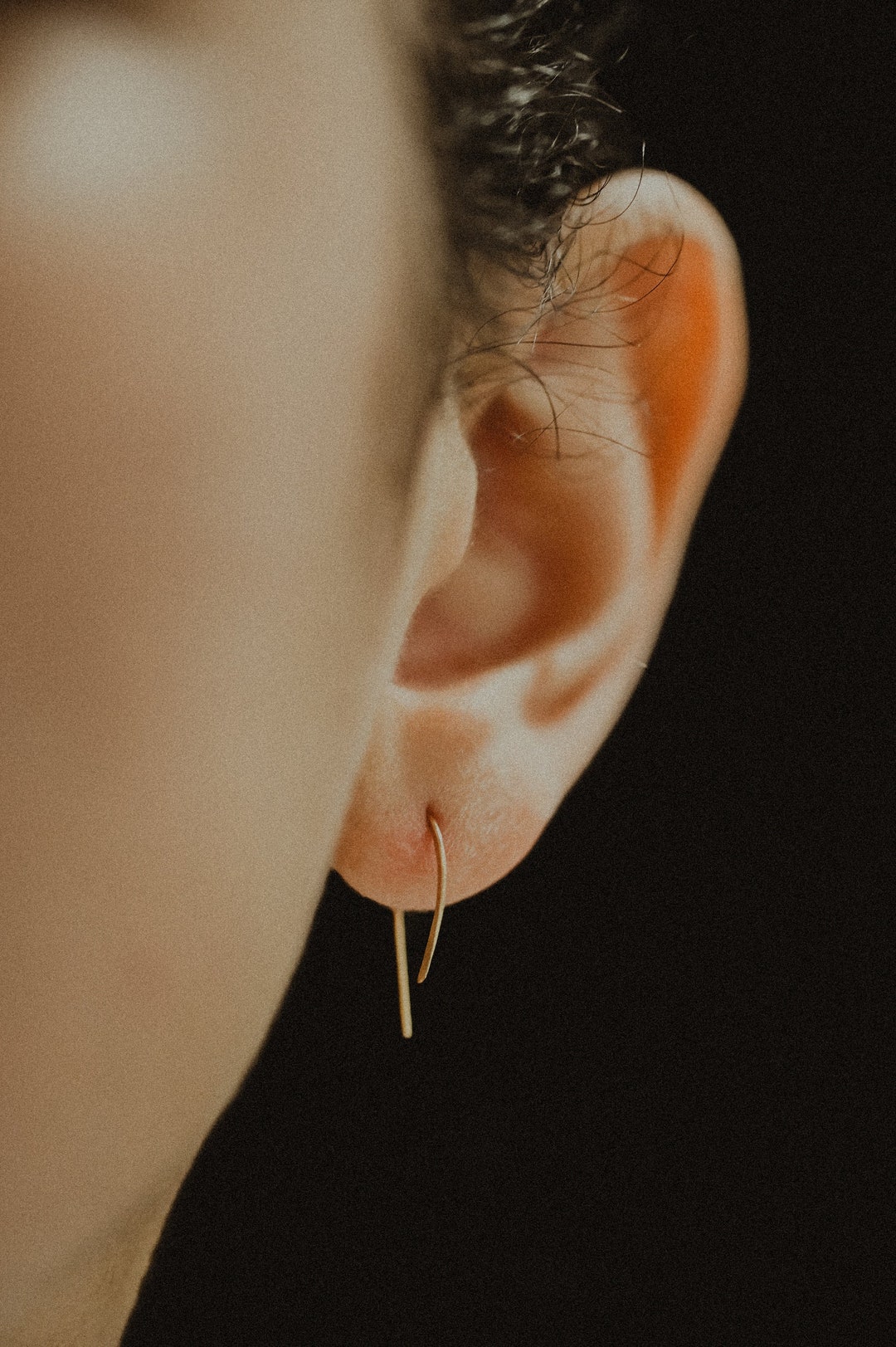 Tiny U Shaped Threader Hoops in 14k Gold Fill, Teardrop, Raindrop, Drop ...