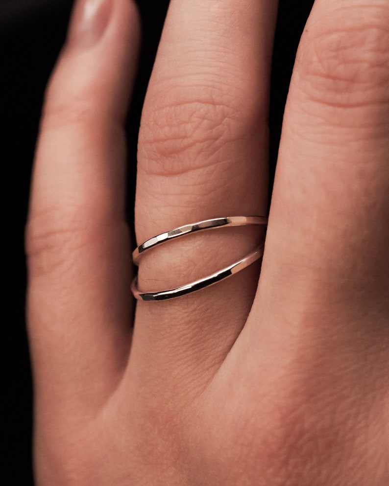 Silver Interlocking Rings, Set of 2 Silver Interlocking Rings, Rolling ...