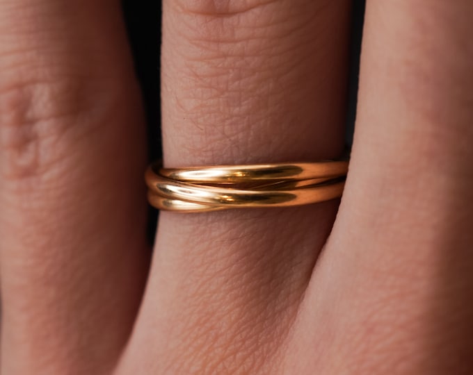 Gold Interlocking Rings, Thumb Rings, Gold Thumb Ring, Interlocking ...