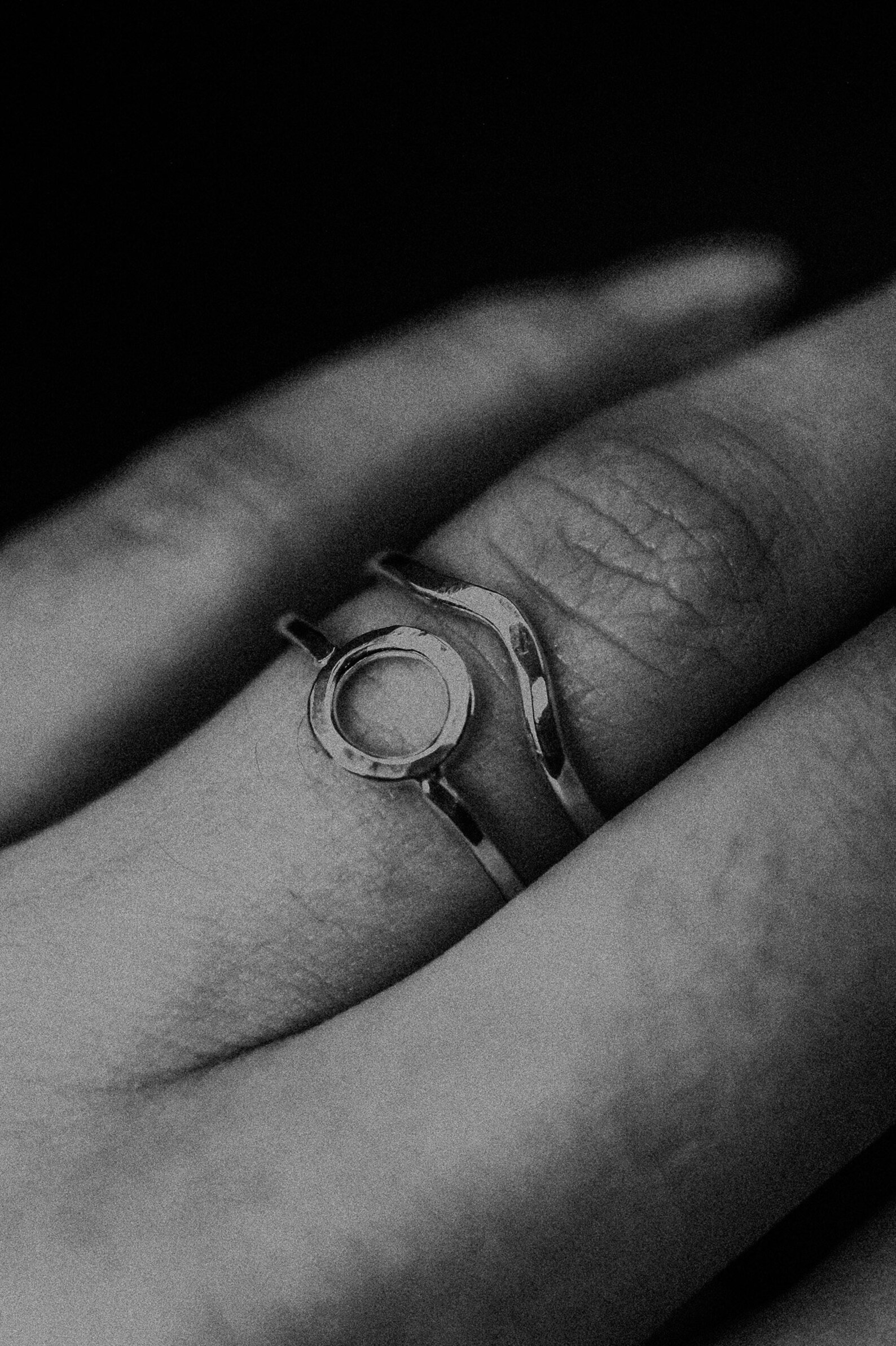 Mini Circle Ring | SOLID 14k Gold or Rose Gold | Hammered or Smooth ...